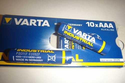 Батарейки AAA varta Industrial (LR03, MN2400 )