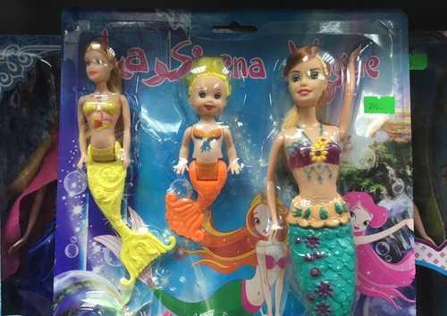 Игровой набор русалочка. 3 куклы