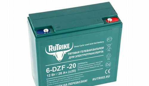Гелевый аккумулятор RuTrike 6-DZF-20 12в 28а/ч