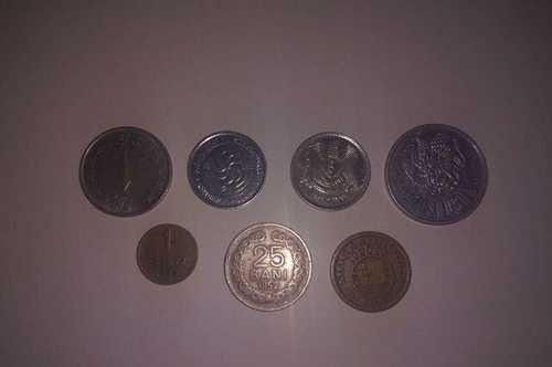 Монеты разные иностранные, старые