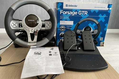 Forsage gtr usb. Руль Defender GTR. Игровой руль Дефендер. Руль Defender Forsage GTR. Руль Дефендер серый.