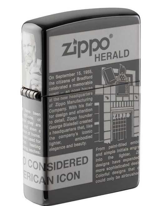 Зажигалка Black Ice Newsprint Design zippo