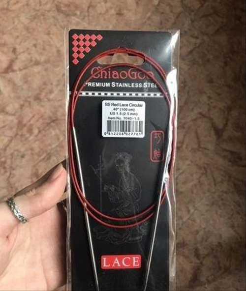 Спицы круговые ChiaoGoo Red Lace 2,5мм 100см