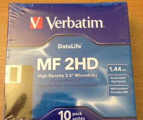 Дискеты Verbatim DataLife MF 2HD 3,5 1.44Mb 10шт купить б у Москва | Festima.Ru (48363994)