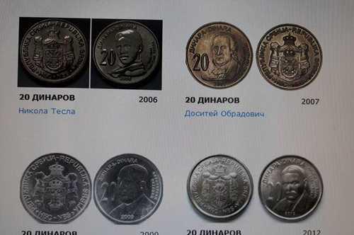 Монеты Сербия
