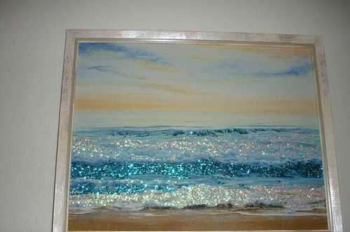 Картина волны море морской пейзаж