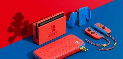 Nintendo Switch Mario edition red and blue
