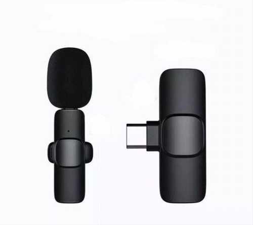 Беспроводной петличный микрофон K8 Type-C черный