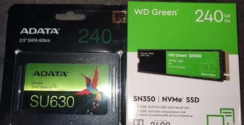 SSD adata/WD Green 240gb новые