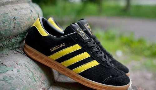 Кроссовки adidas hamburg black yellow