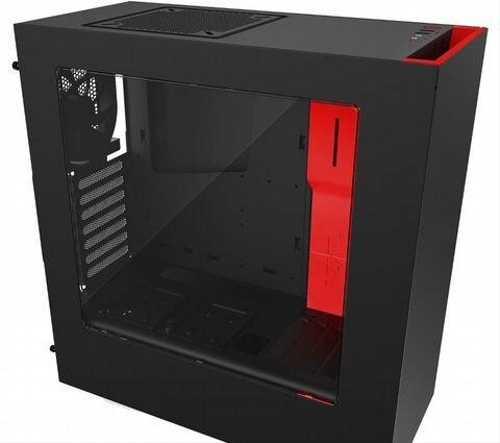 Корпус Nzxt S340 black/red ATX + бп 750W