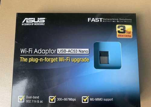 Wi-fi адаптор asus USB-AC53 Nano