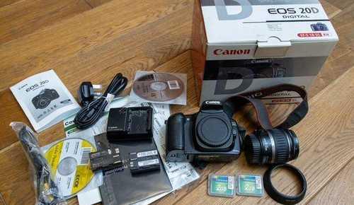 Зеркальный фотоаппарат Canon 20d + 18-55 Kit