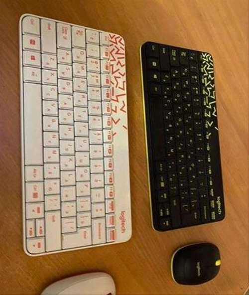 Клавиатура и мышь беспроводные logitech mk240 Nano
