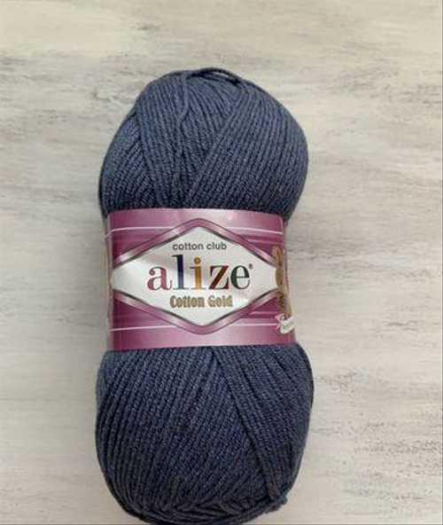 Пряжа alize cotton gold 203 темный джинс