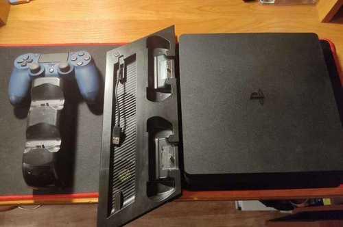 Playstation 4 slim 1tb+охлаждающая подставка-заряд