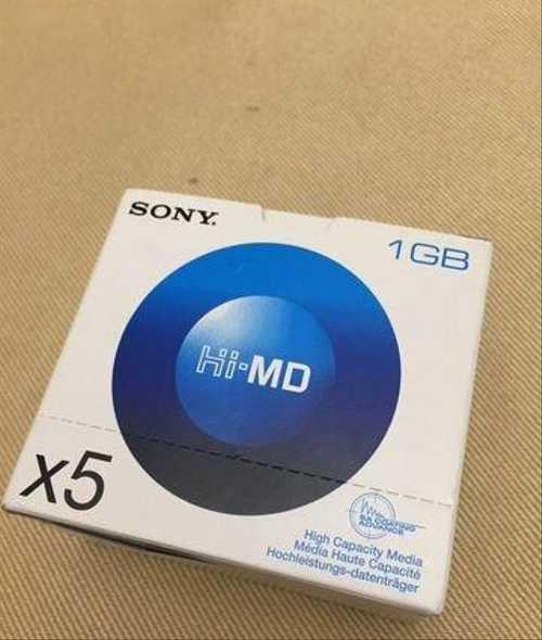 Новые Hi-MD 1Gb Sony минидиски 5шт