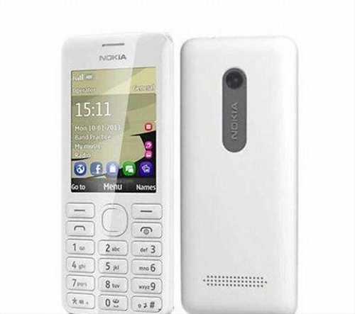 Телефон Nokia 206 белый арт. км-37568