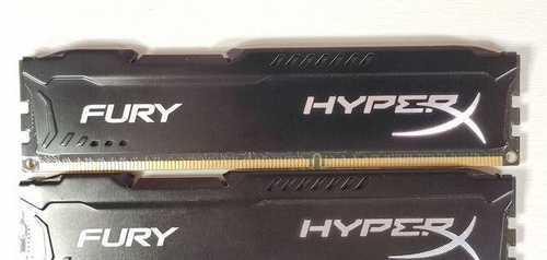 Оперативная память Kingston HyperX Fury DDR3 2x4Gb