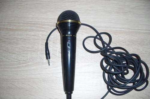 Микрофон Aiwa новый для караоке с диском романсов