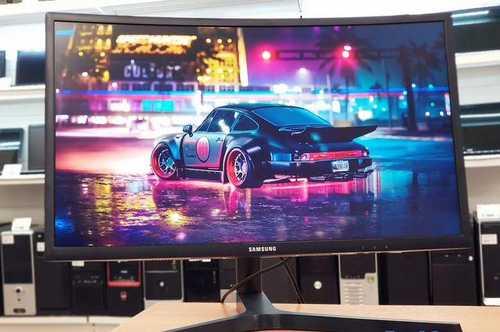 Изогнутый игровой монитор 24" Samsung qled 144Hz