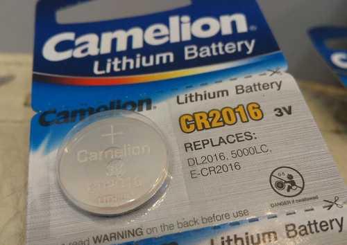 Батарейки литиевые на 3В Camelion CR2016