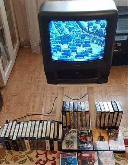 Моноблок Shivaki VT-14mkii и 35 VHS-касет