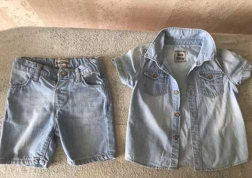 Boys denim Quality cotton шорты/жилетка деним 80-8