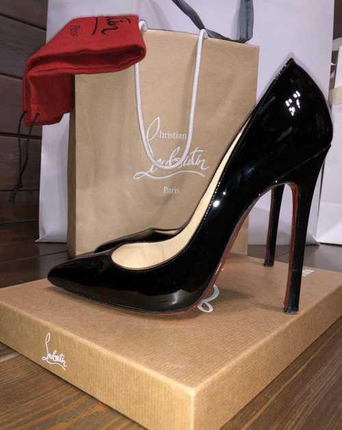 Christian louboutin 39 Pigalle 120 чёрный лак