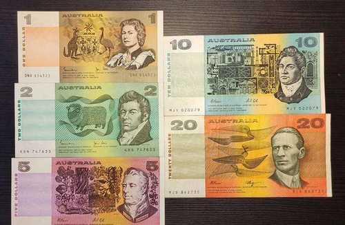 Набор банкнот Австралии 5 шт VF-UNC
