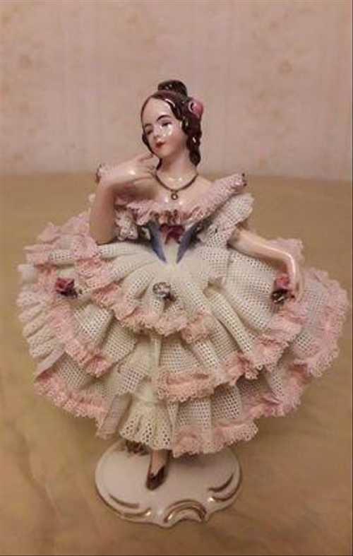 Фарфоровая статуэтка балерины клеймо Дрезден