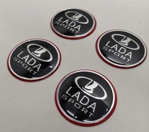 4шт LADA Sport наклейки для колпаков литых дисков