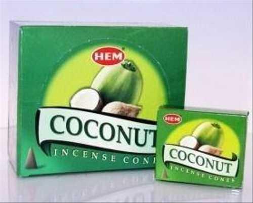 Благовония конусы HEM cones Coconut
