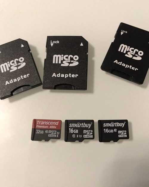 Карты памяти MicroSD 3 шт