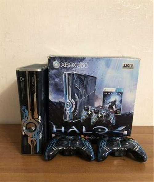Xbox 360 Slim 320gb Halo Freeboot + 50 игр