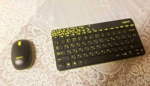 Клавиатура и мышь Logitech MK240 Nano Black-Yellow