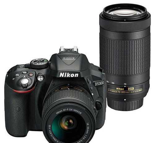 Nikon D5300 double kit AF-P 18-55mm / 70-300mm DX