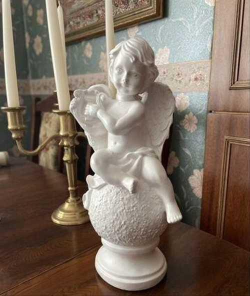 Статуя из гипса «Ангел с арфой»