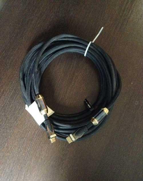 Кабель hdmi 15 метров с золотым покрытием и 2 ферр