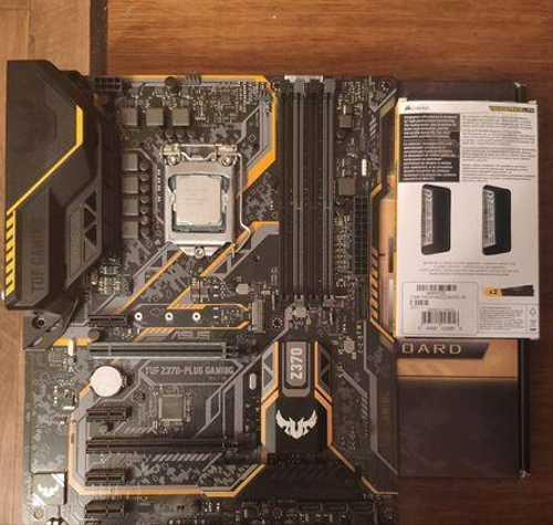 Связка asus Z370 Plus Gaming/i7-8700/2x8Гб 2400Мгц