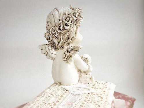 Декоративные фигуры винтаж ангел с мишкой