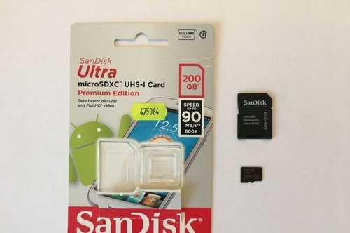 Карта памяти Micro sdxc SanDisk Ultra UHS-I 200 GB