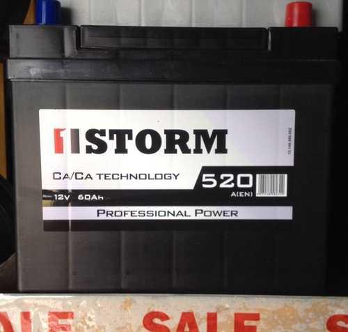 Аккумулятор Новый Storm 60Ah 520A Азия
