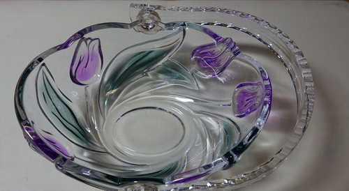 Конфетница Walther Glas Nadine Green Purple