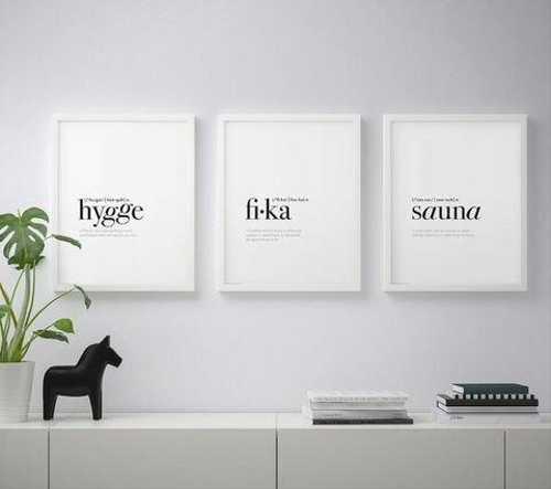 Набор постеров hygge bild IKEA
