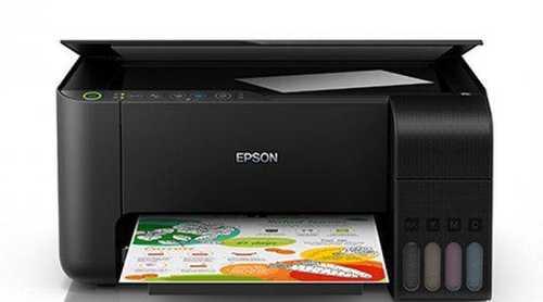 Мфу Epson L3150 с снпч и чернилами originalam