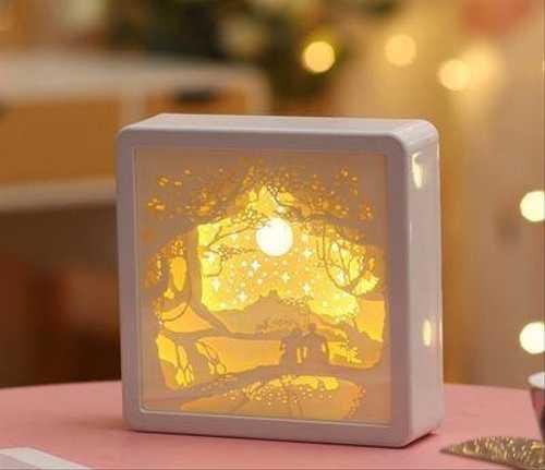 Ночник светильник 3D в рамке Light Box