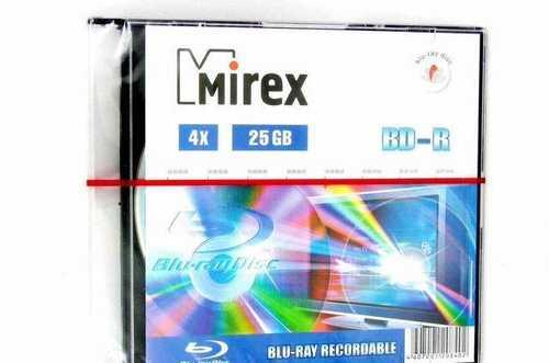 Диск BD-R Mirex 25 Gb 4x Slim Case (1) (1/50)