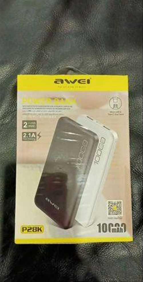 Внешний аккумулятор power bank Awei 10000