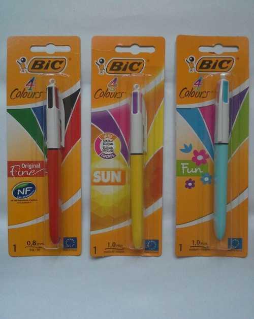 Шариковая ручка Bic четыре цвета
